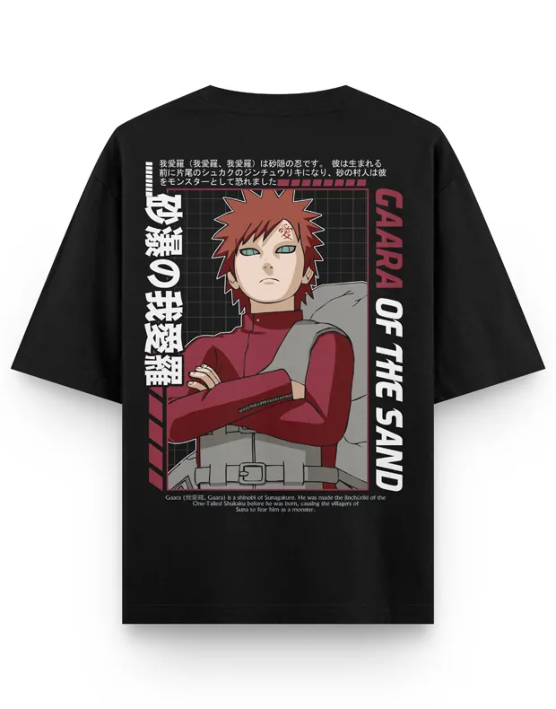 Gaara of the sand Anime Premium Heavy Oversized T-Shirt